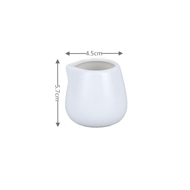 Ceramic Cream Jugs, Mini Creamer Pitcher, White Porcelain Classic Creamers for Coffee, Tea, Milk ...