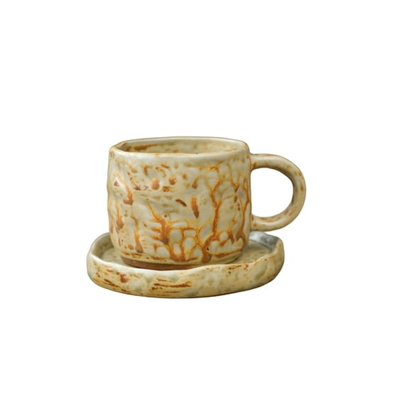 Ceramic Cup With Ergonomic Handle For Coffee Heat Insulating ...