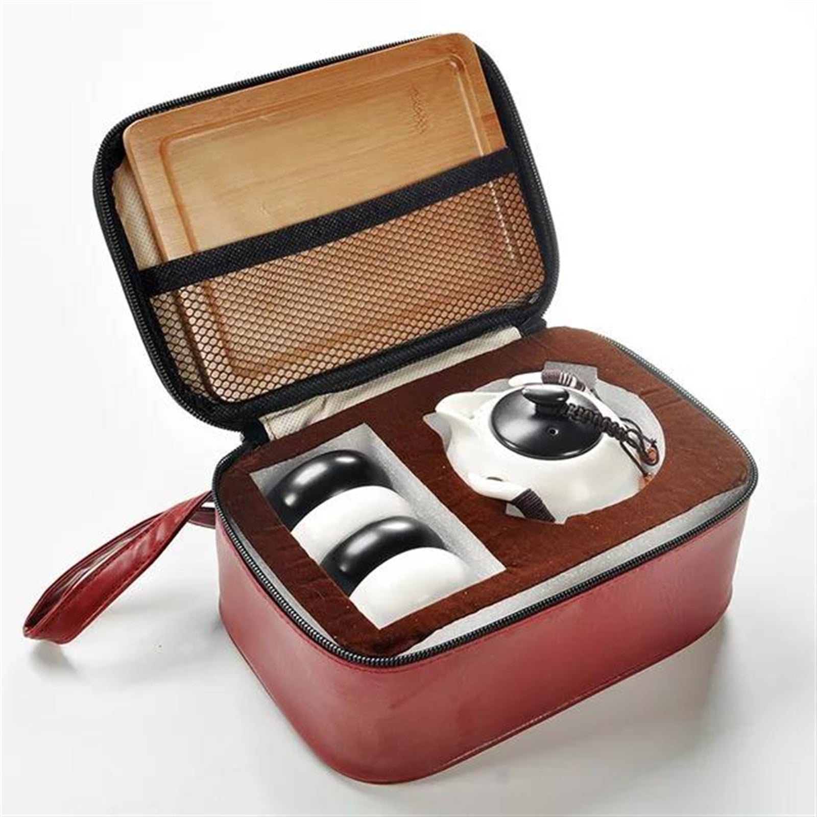 Ceramic Customize Tea Set Portable Teapot SetSquare Handbag Outdoor ...