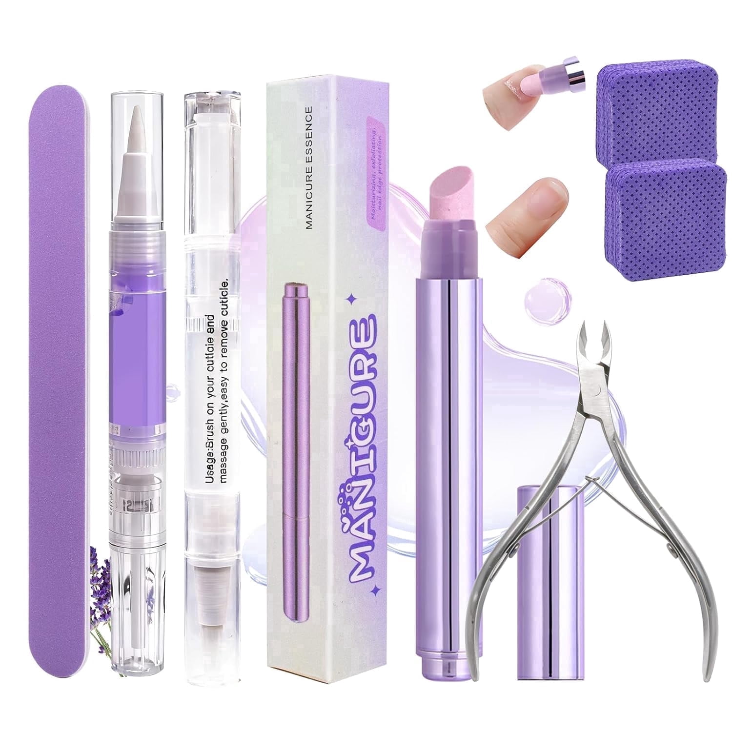 Ceramic Cuticle Oil Pusher Pen 3-in-1, Cuticle Remover & Nail Softener ...