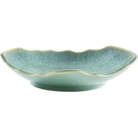 Ceramic Decorative Dish Large Blue Pottery Decorative Bowl Porcelain ...