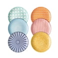 Ceramic Dessert Plates Set of 6, 6 Inch Mini Dinner Plates for Cake ...