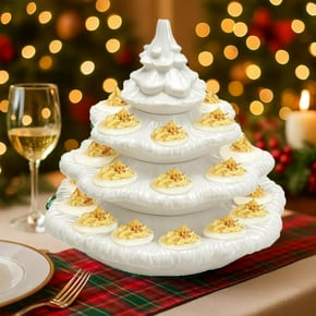 Ceramic Christmas Tree Deviled Egg Holder