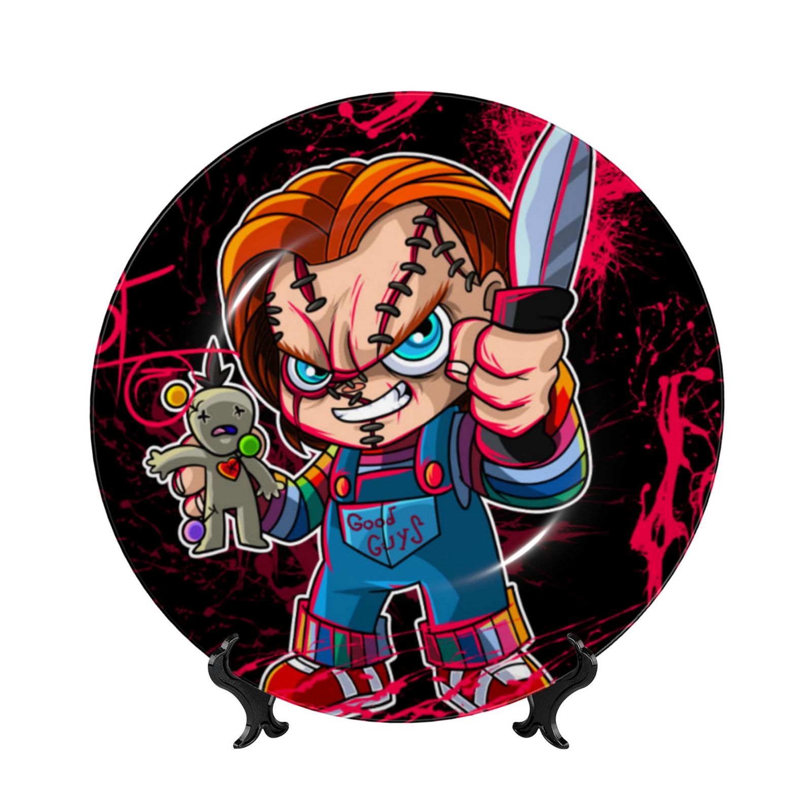 Ceramic Dinner Plates Child's Play Chucky Bone China Decorative with ...