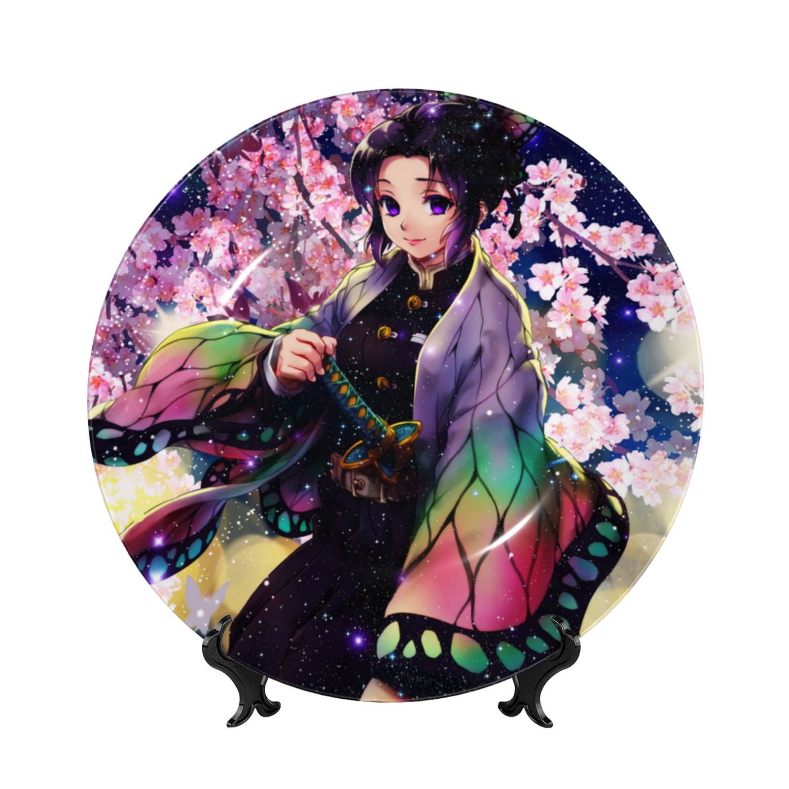 Ceramic Dinner Plates Demon Slayer Kochou Shinobu Bone China Decorative ...