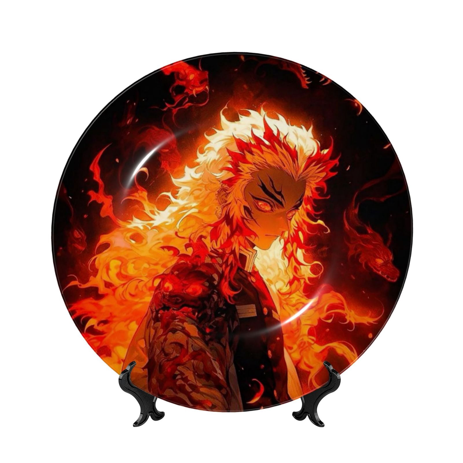 Ceramic Dinner Plates Demon Slayer Rengoku Kyojuro Bone China ...