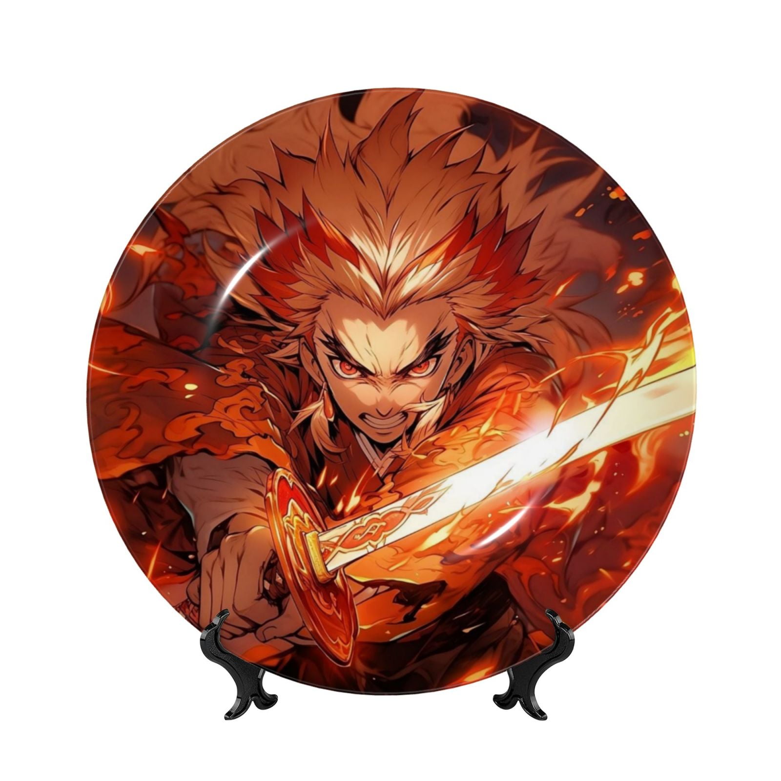 Ceramic Dinner Plates Demon Slayer Rengoku Kyojuro Bone China ...
