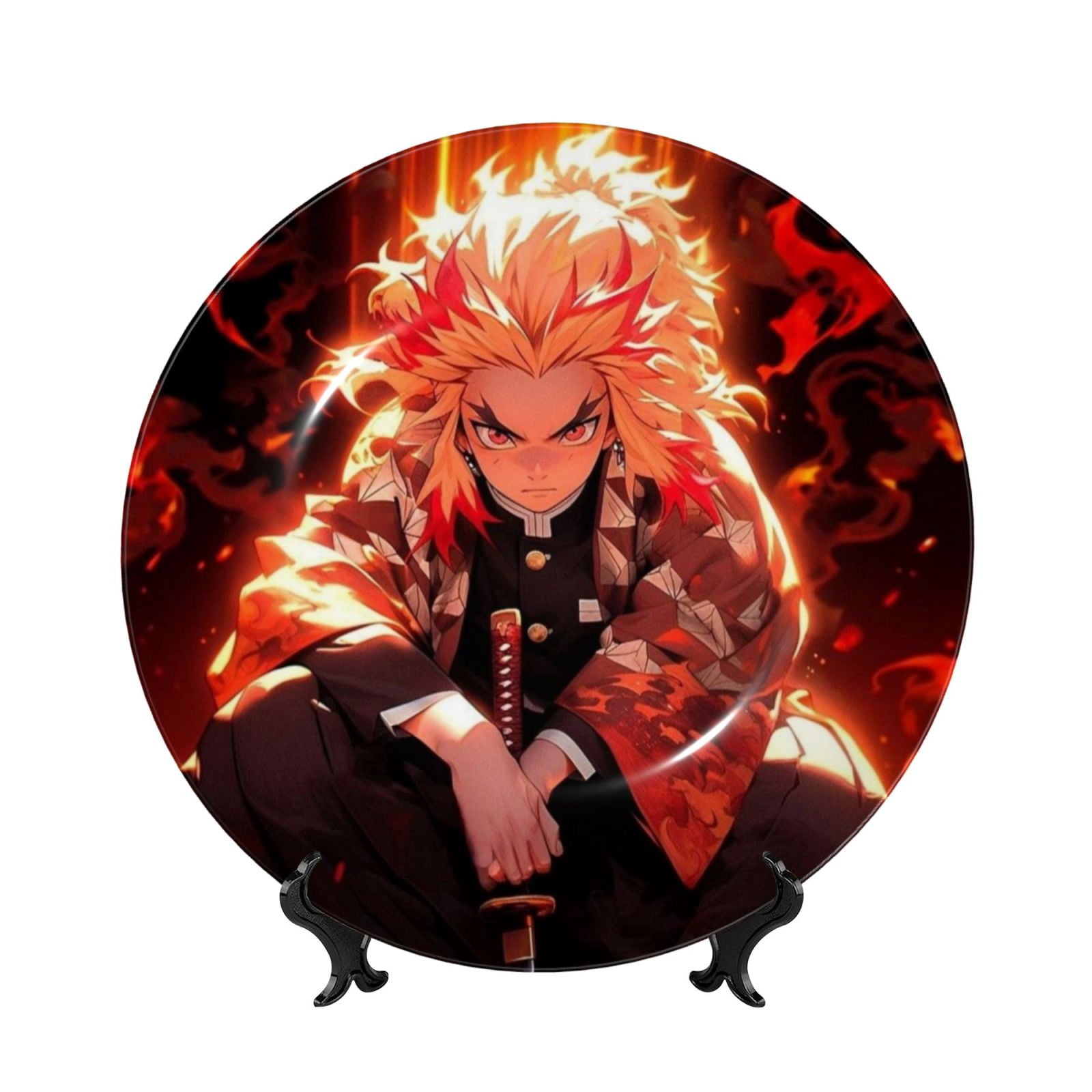 Ceramic Dinner Plates Demon Slayer Rengoku Kyojuro Bone China ...