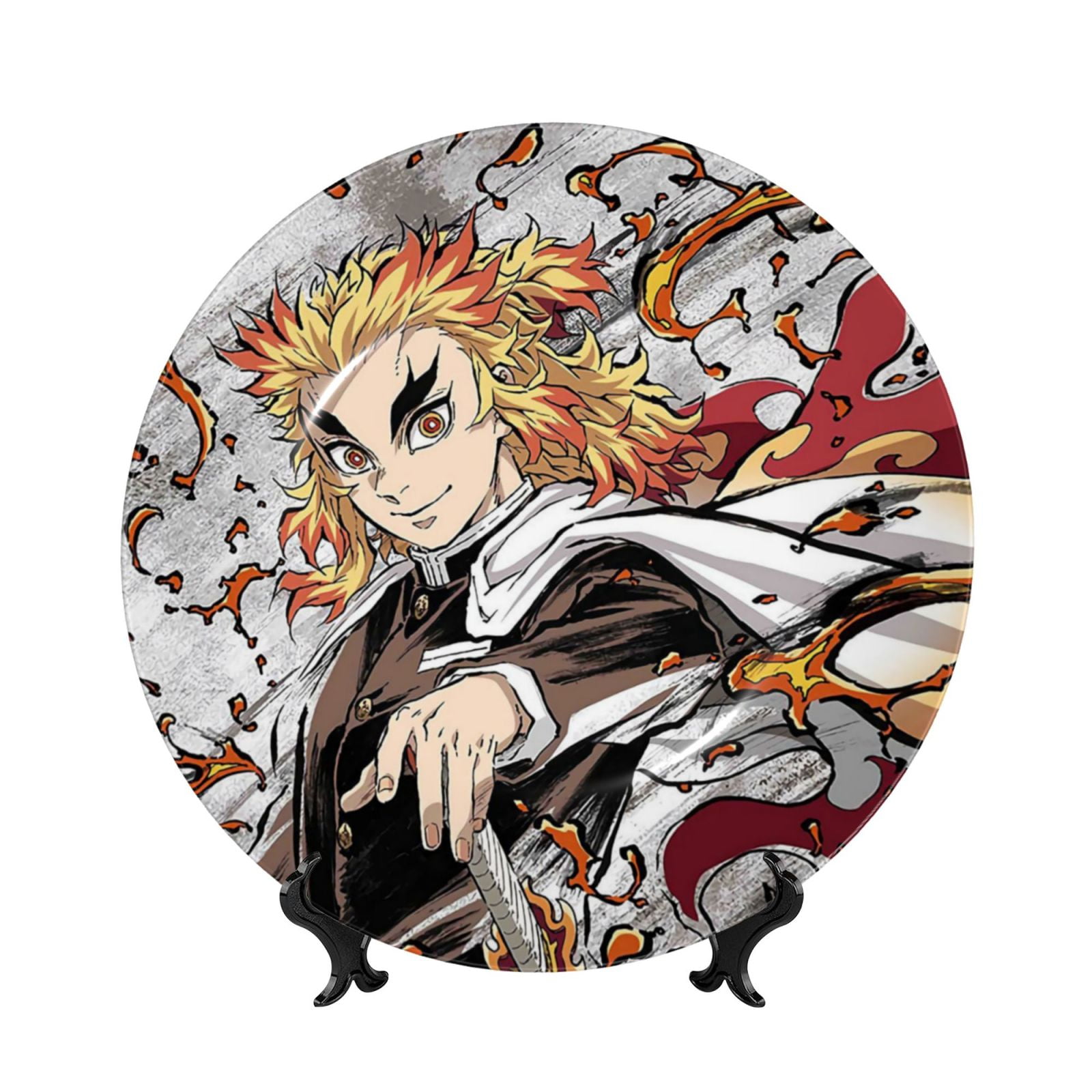 Ceramic Dinner Plates Demon Slayer Rengoku Kyojuro Bone China ...