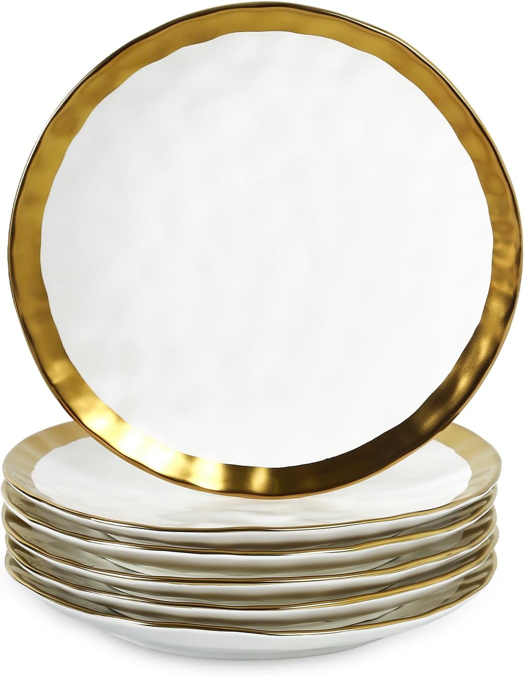 Ceramic Dinner Plates Set, 10.5 Inch, Set of 6, Round, Microwave, Oven ...
