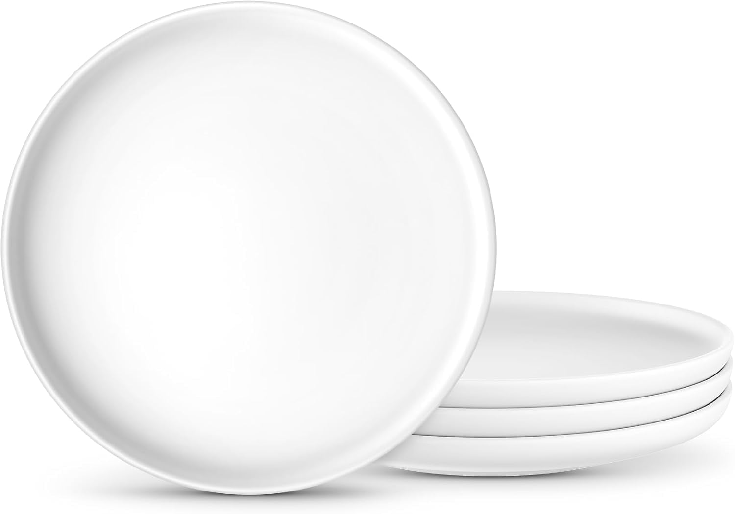 Ceramic Dinner Plates Set of 4pcs,8 Inch Matte Plates Set for Kitchen ...