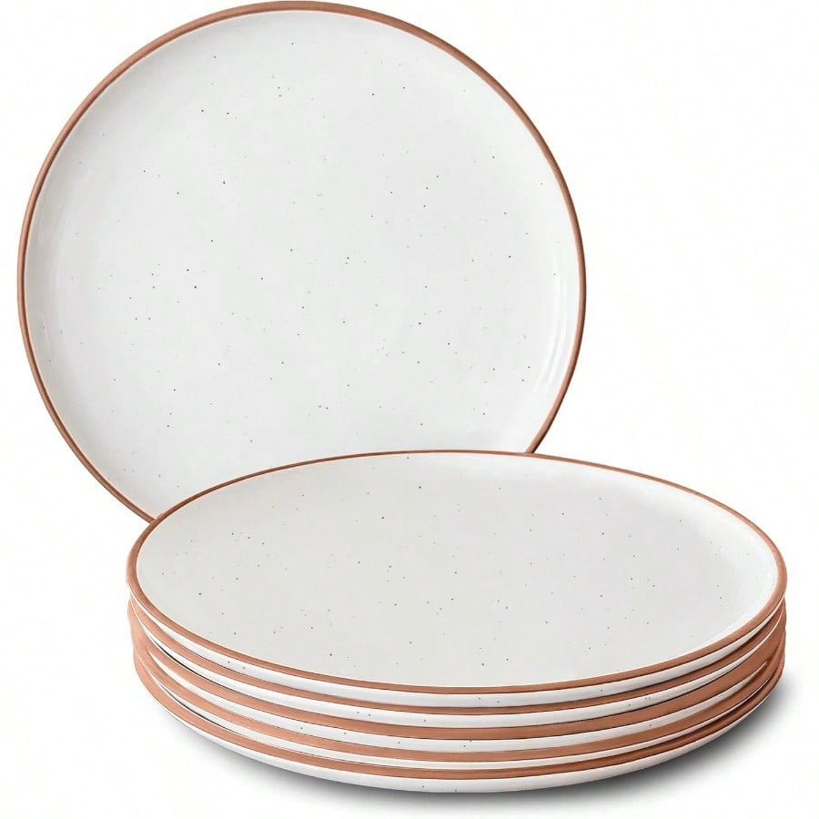 Ceramic Dinner Plates Set Of 6 10 Inch Dish Set Microwave Oven And ...
