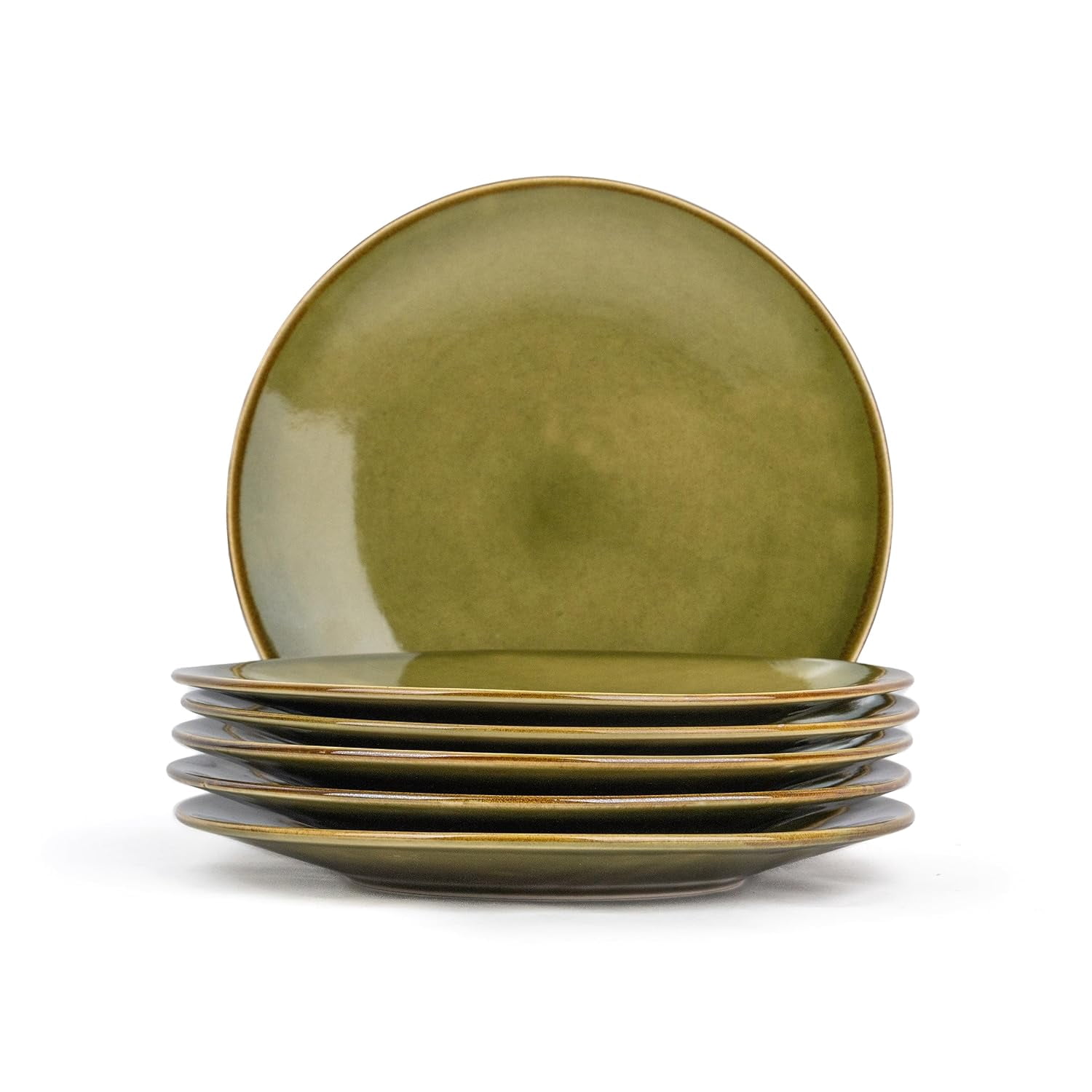 Ceramic Dinner Plates Set Of 6 Pieces, Mehndi Ombre | Ceramic Plates ...