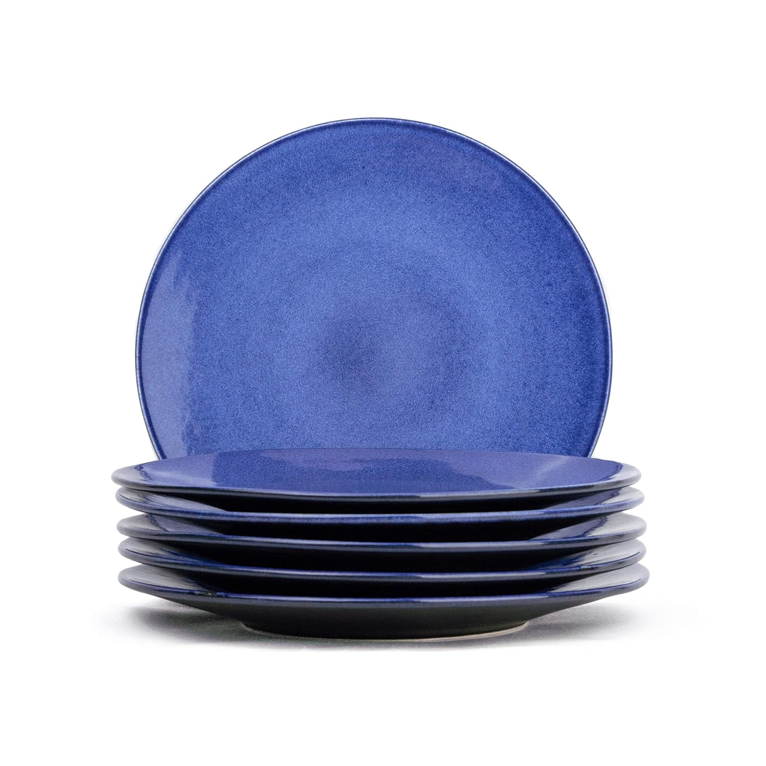 Ceramic Dinner Plates Set Of 6 Pieces, Blue Reactive | Ceramic Plates ...