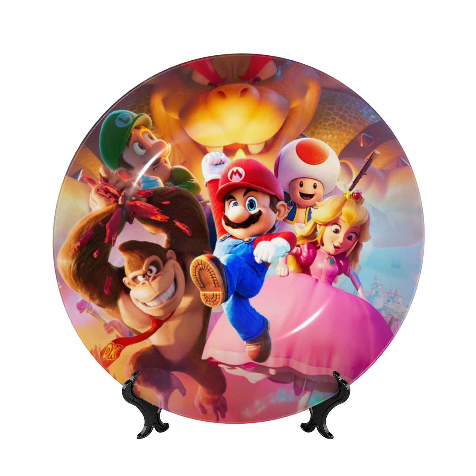 Ceramic Dinner Plates Super Mario Bone China Decorative with Display ...