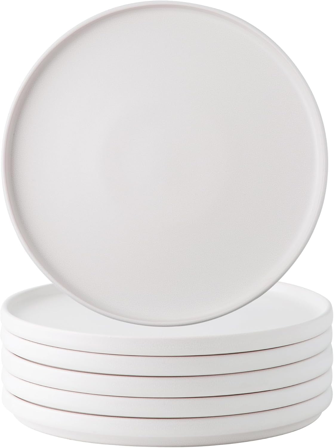 Ceramic Dinner Salad Plates Set of 6, 8.0 Inch Reactive Matte Glaze ...
