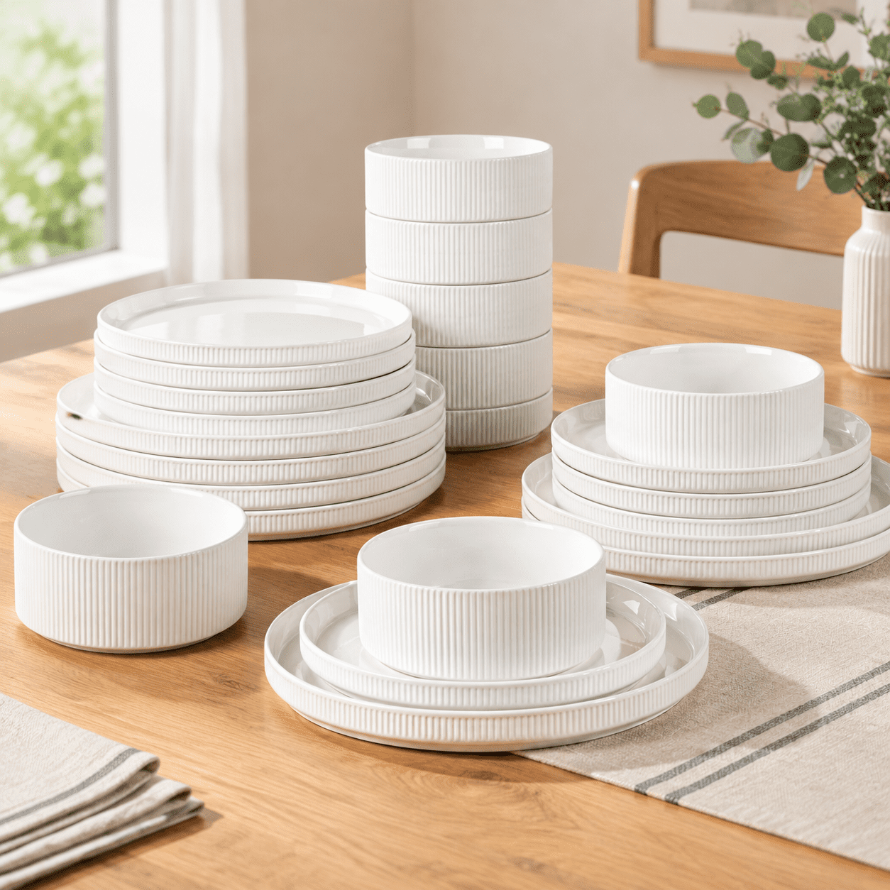 Ceramic Dinnerware Set For 8 24-piece Plates And - Walmart.com