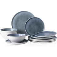 32 PC Spin Wash Dinnerware Dish Set for 8 Person | Mugs, Salad and ...