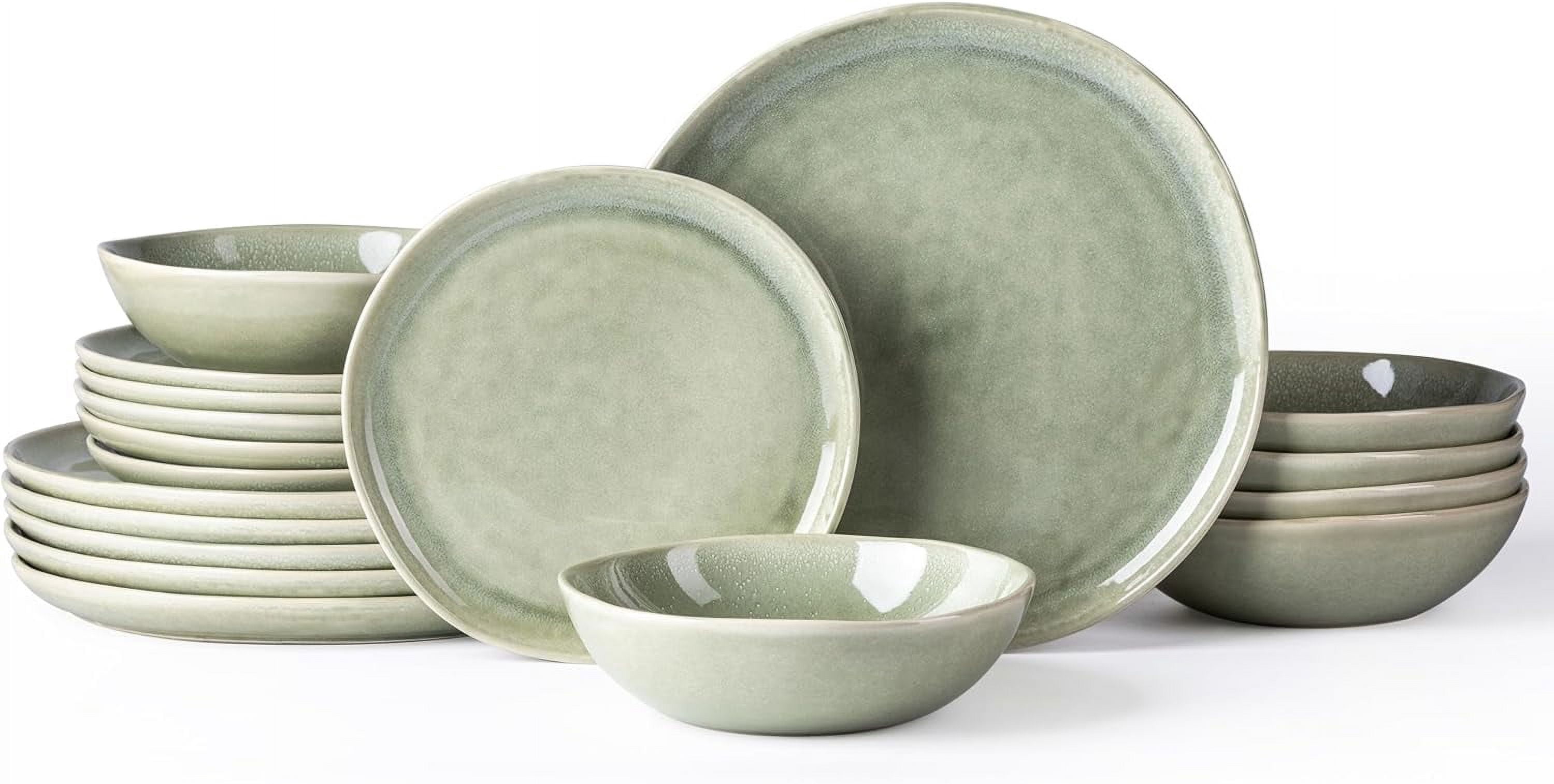 Ceramic Dinnerware Sets,Handmade Reactive Glaze Stoneware Plates and ...
