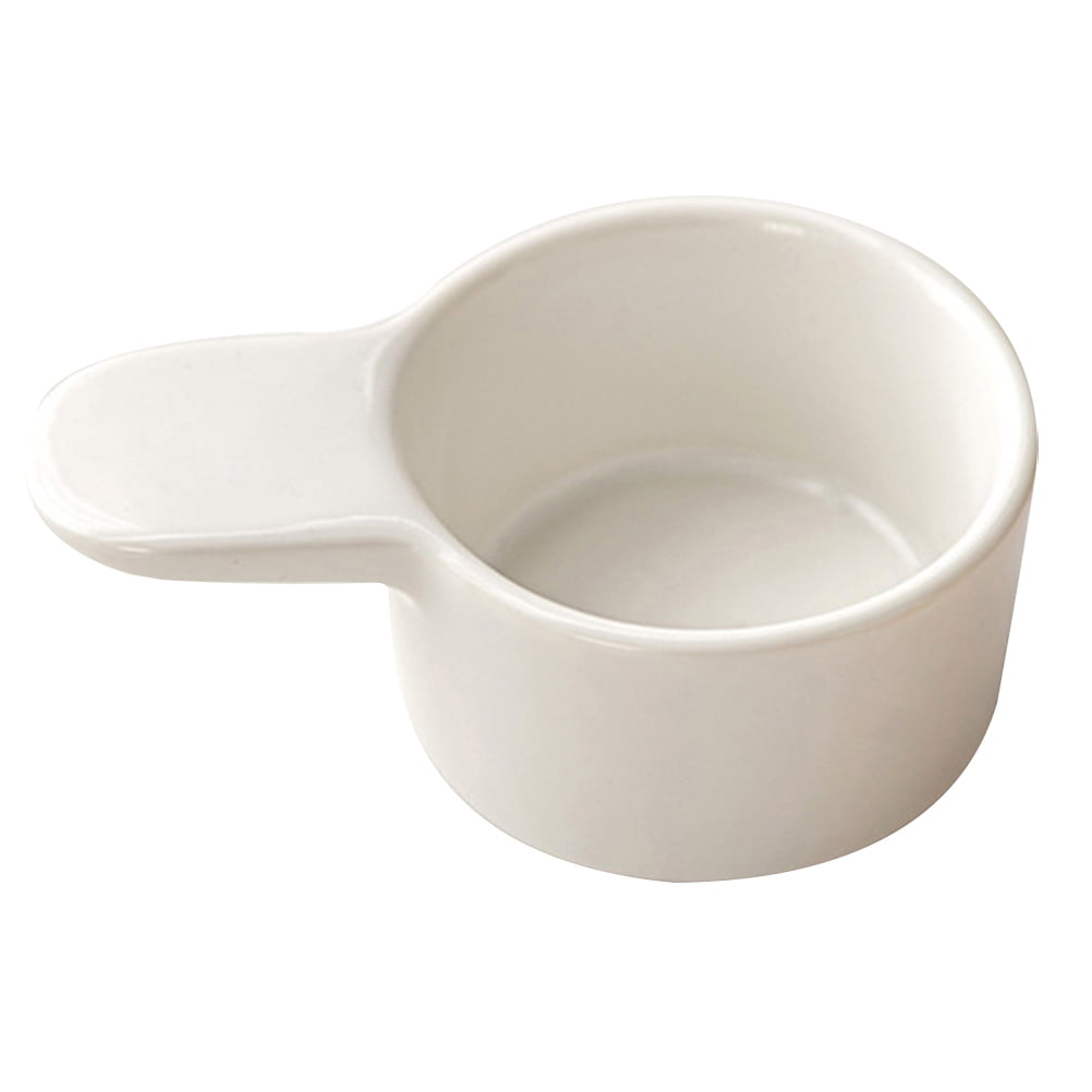 Ceramic Sauce Dipping Plate with Handle 1 Piece Flavor Condiment Dish ...