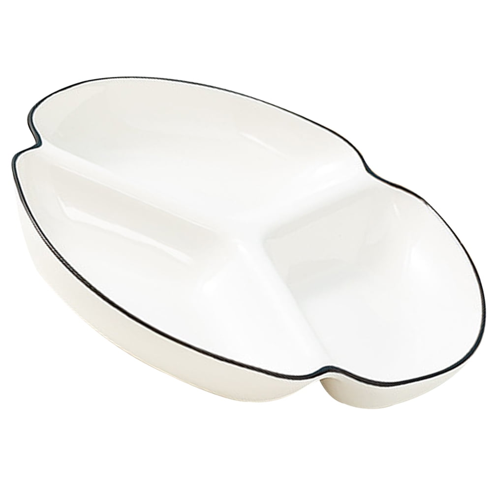 Ceramic Divided Dinner Plate 3-Grid Portion Control Plate Dinner Plate ...
