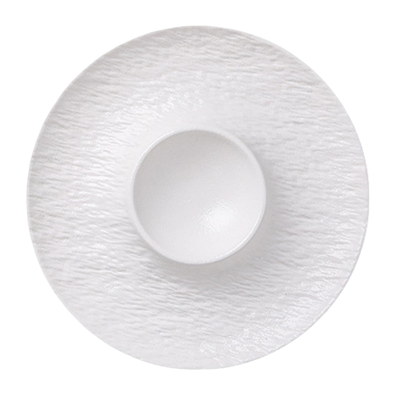 Ceramic Divided Sushi Plate Chip Serving Platter with Sauce Section ...