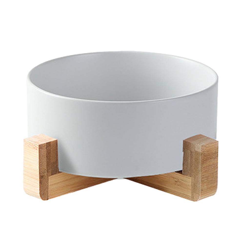 Ceramic Dog Cat Bowl Dish with Stand , Modern Cute Heavy Weighted Pet ...