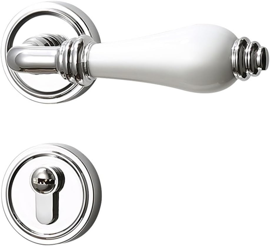 Ceramic Door Lock Indoor European Room Door Lock Bedroom Solid Wood ...