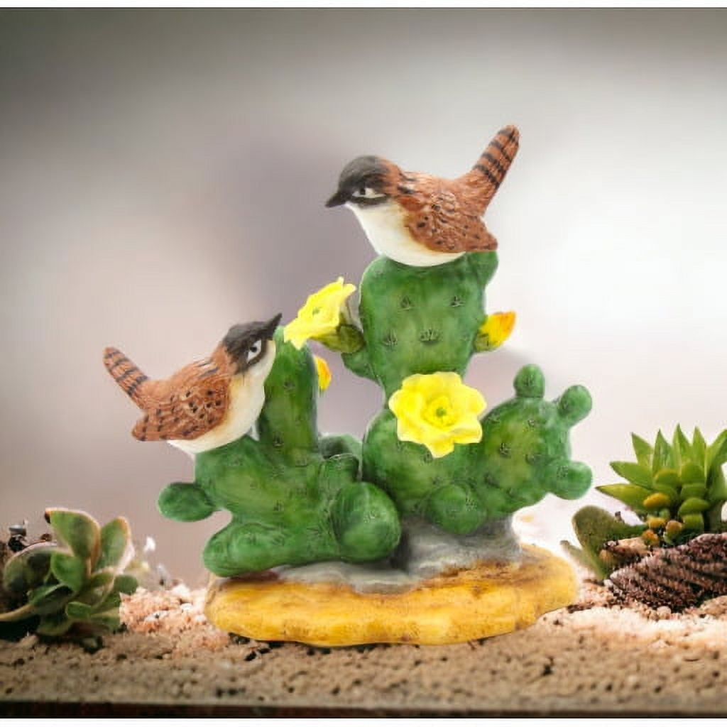 Ceramic Double House Wren Birds Figurine 4.5 Inch - Walmart.com