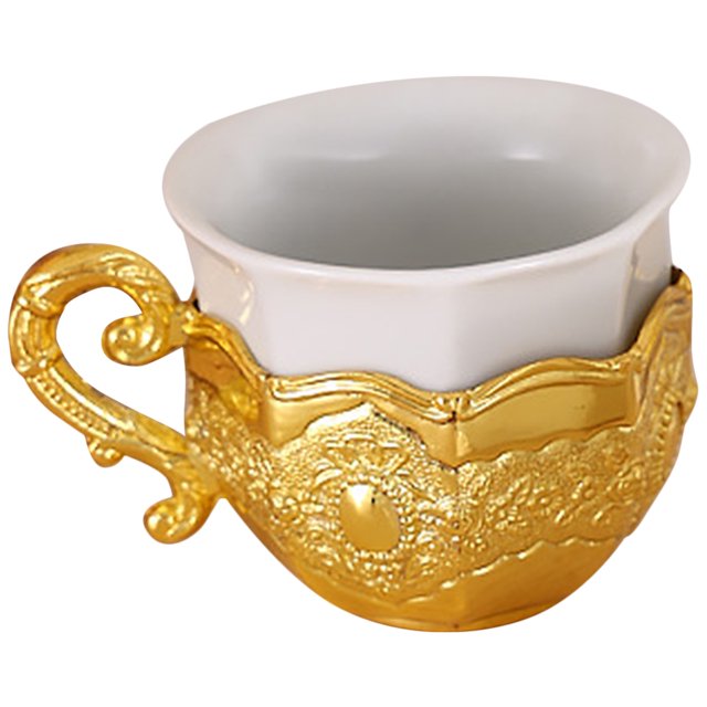 Ceramic Drinking Cup Retro Liquor Cup Small Drinking Cup Metal Handle ...