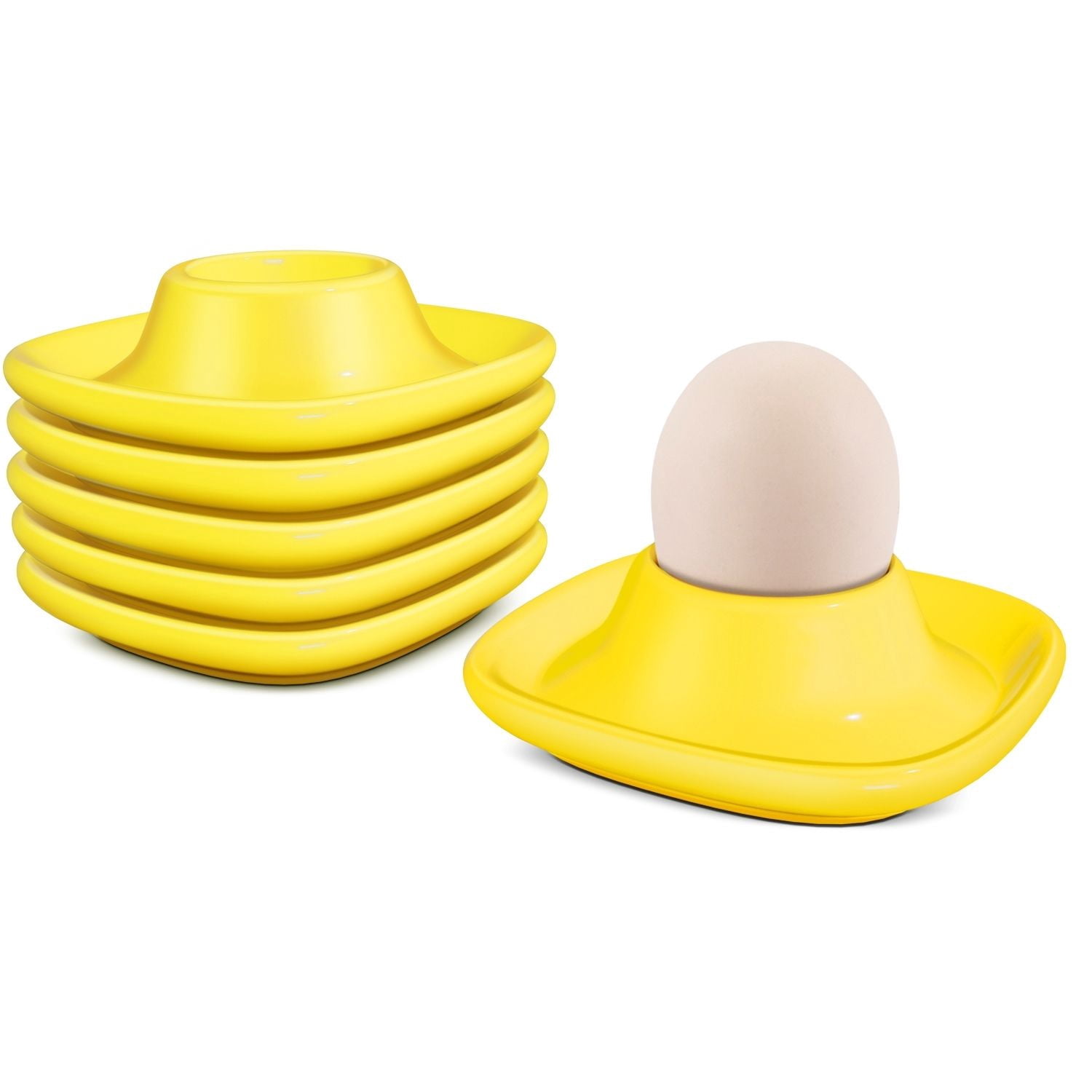 Ceramic Egg Cups Set of 6 Half Dozen Pack, Porcelain Hard Soft Boiled ...