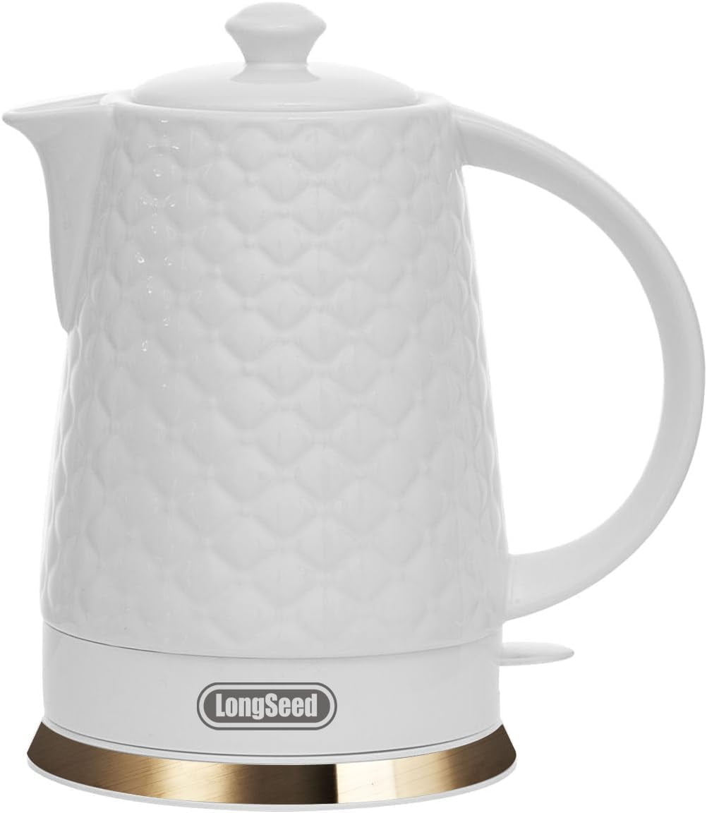 Ceramic Electric Kettle, 1.5L/1200W Boil Water Quickly and Easily with ...
