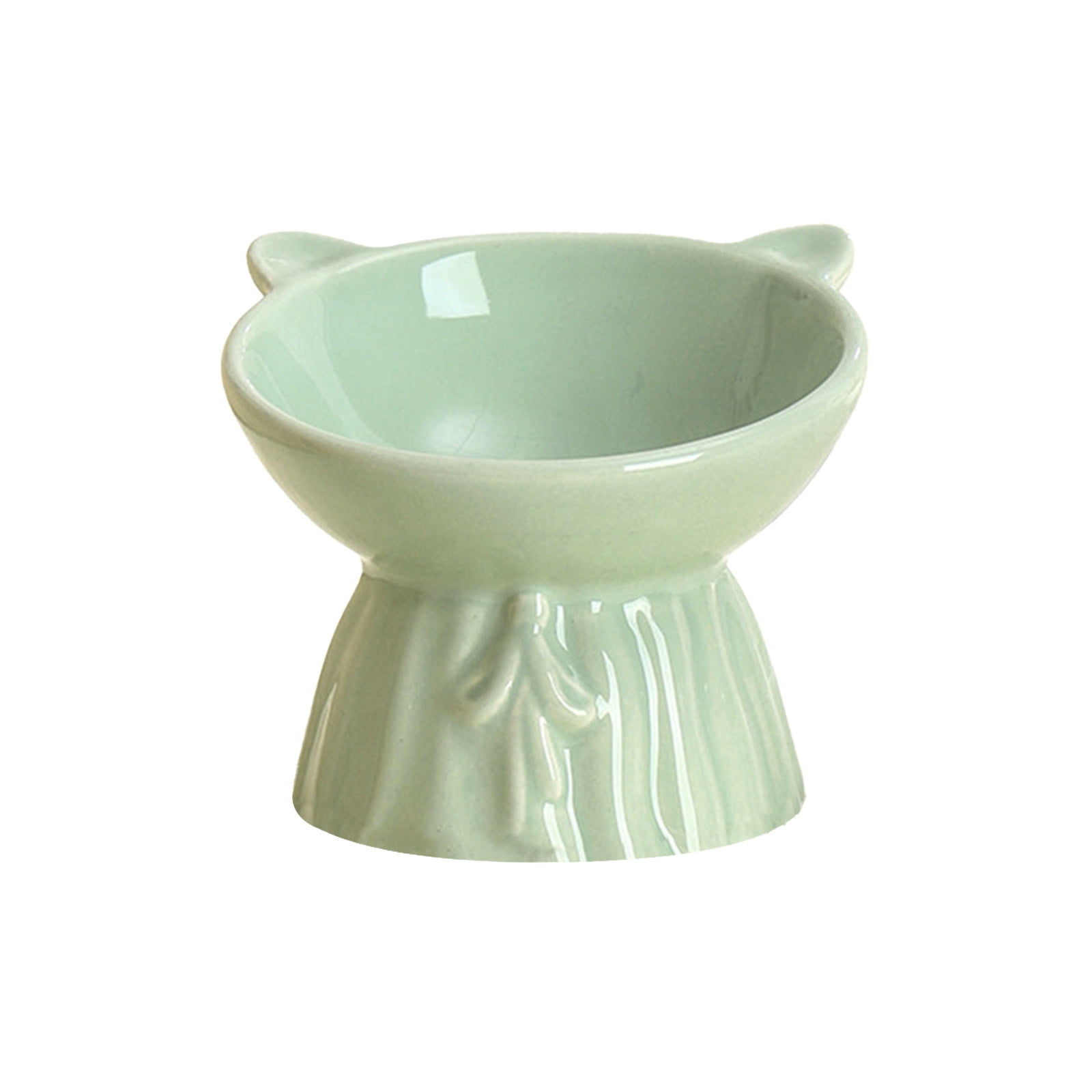 Ceramic Elevated Cat Bowl, Wide Raised for Food and Water, Whisker ...