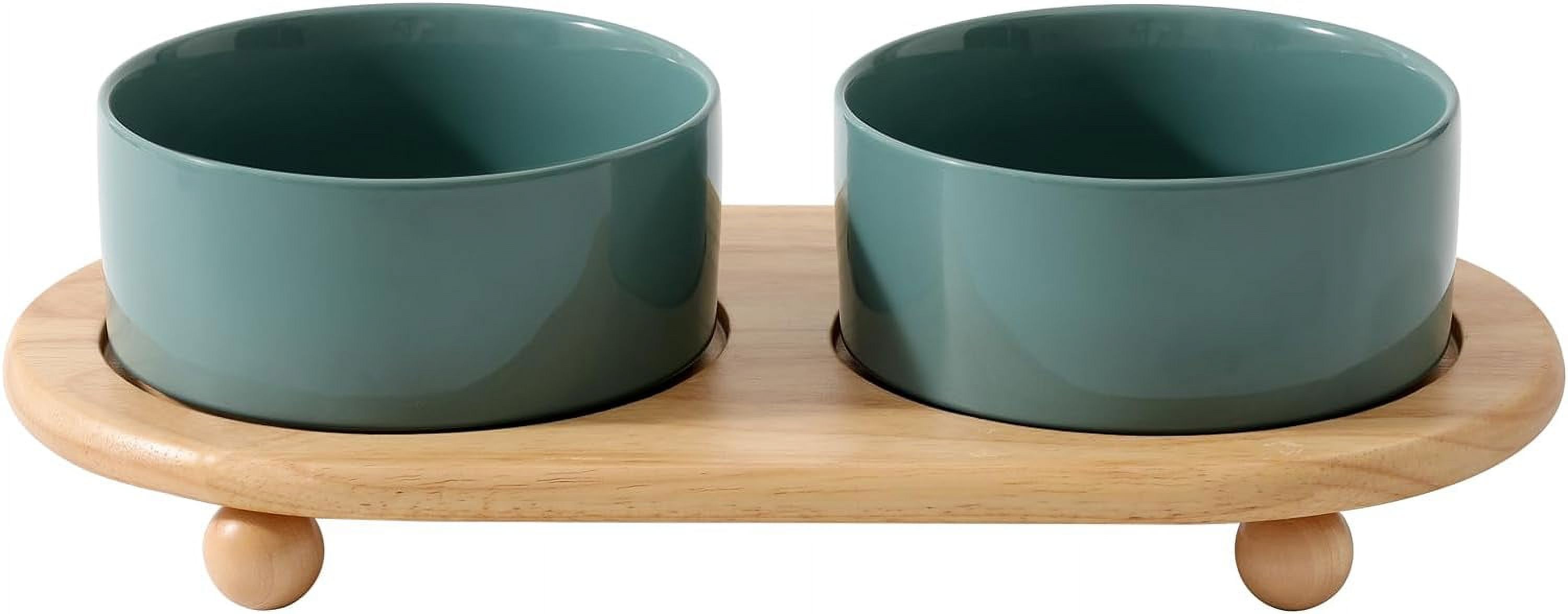 Ceramic Elevated Dog Bowls, Food and Water Bowls for Dogs, Puppy ...