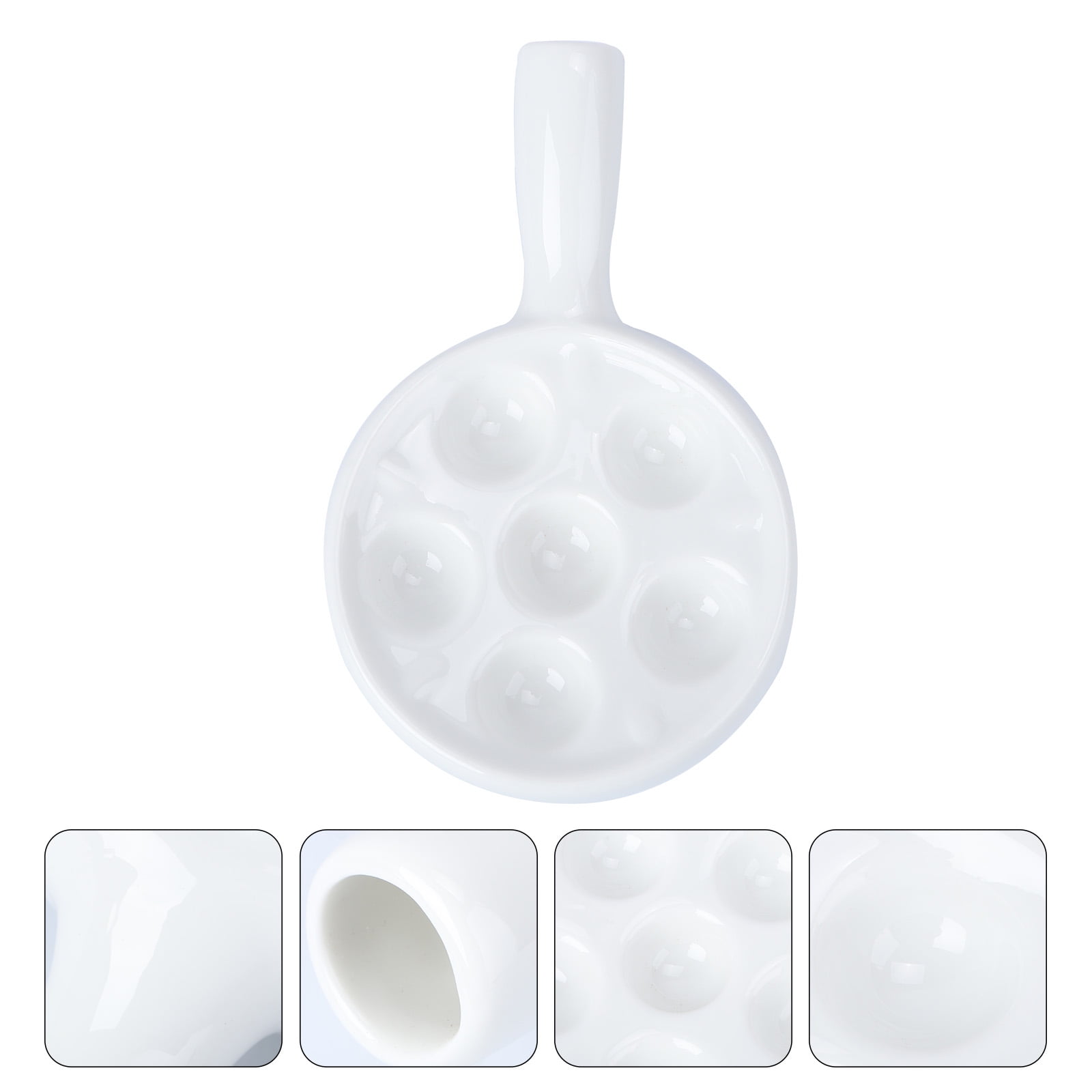 Ceramic Escargot Plates Snail Mushroom Escargot Dishes 6 Compartment ...