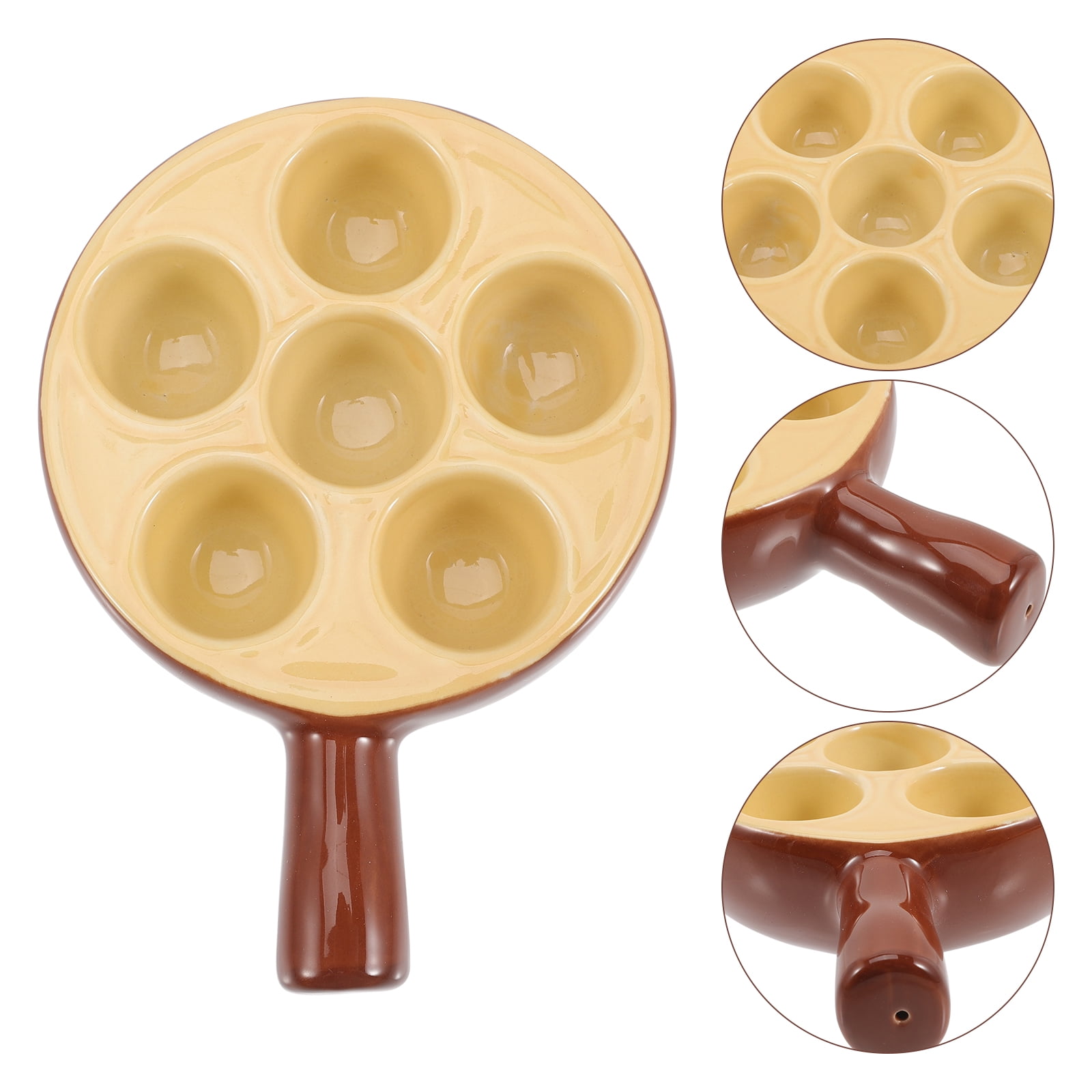 OUNONA Ceramics Escargot Serving Dish for Home Use Multi Color ...