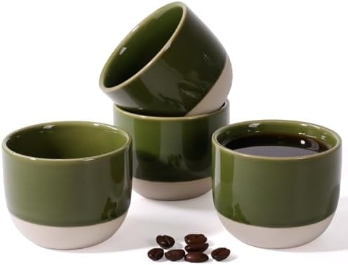 Ceramic Espresso Cups Set, Espresso Coffee Mugs, Special Glazed ...