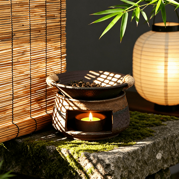 Ceramic Essential Oil Burner, Handmade Aromatherapy Stove, Wax Melts ...