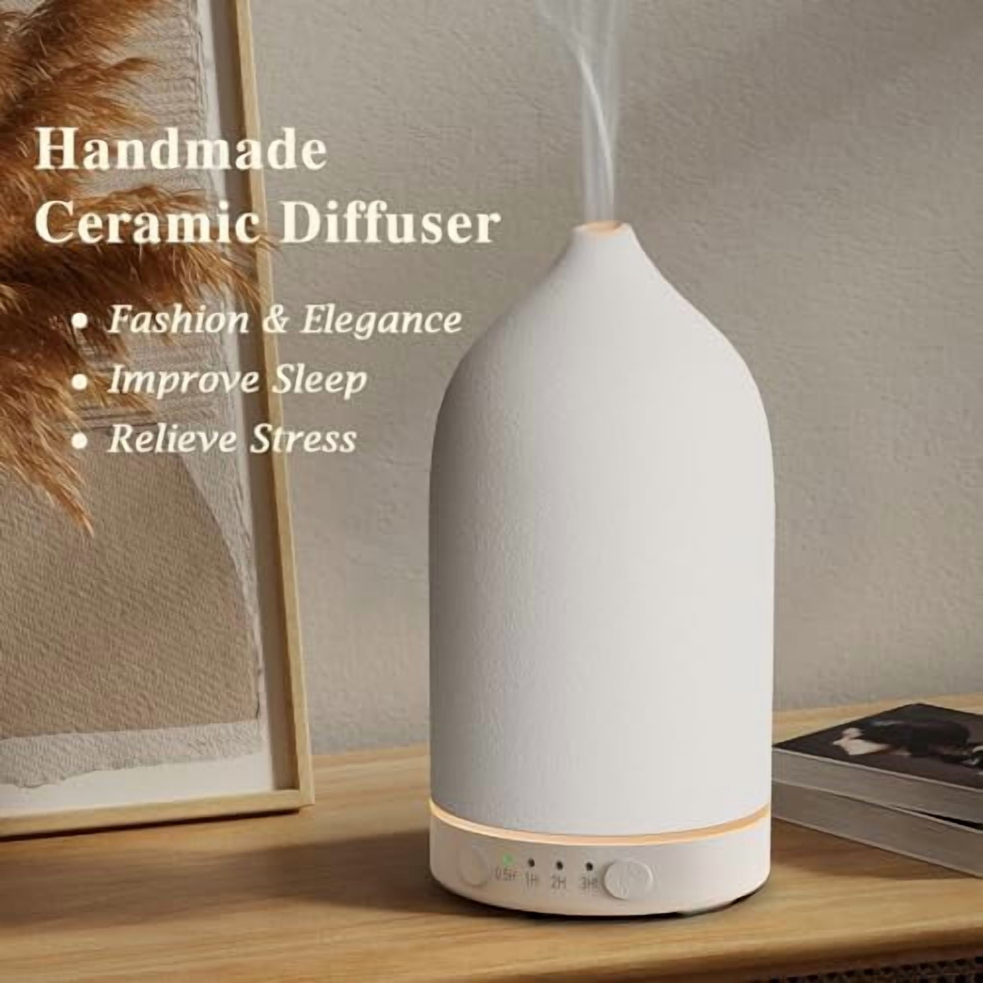 Ceramic Essential Oil Diffuser 160ML Aromatherapy Diffuser for Home ...