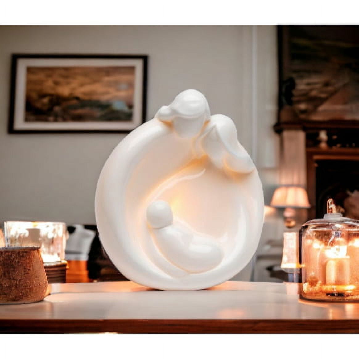 Ceramic Family Scene Night Light 5.25x4.25x6 Inch - Walmart.com