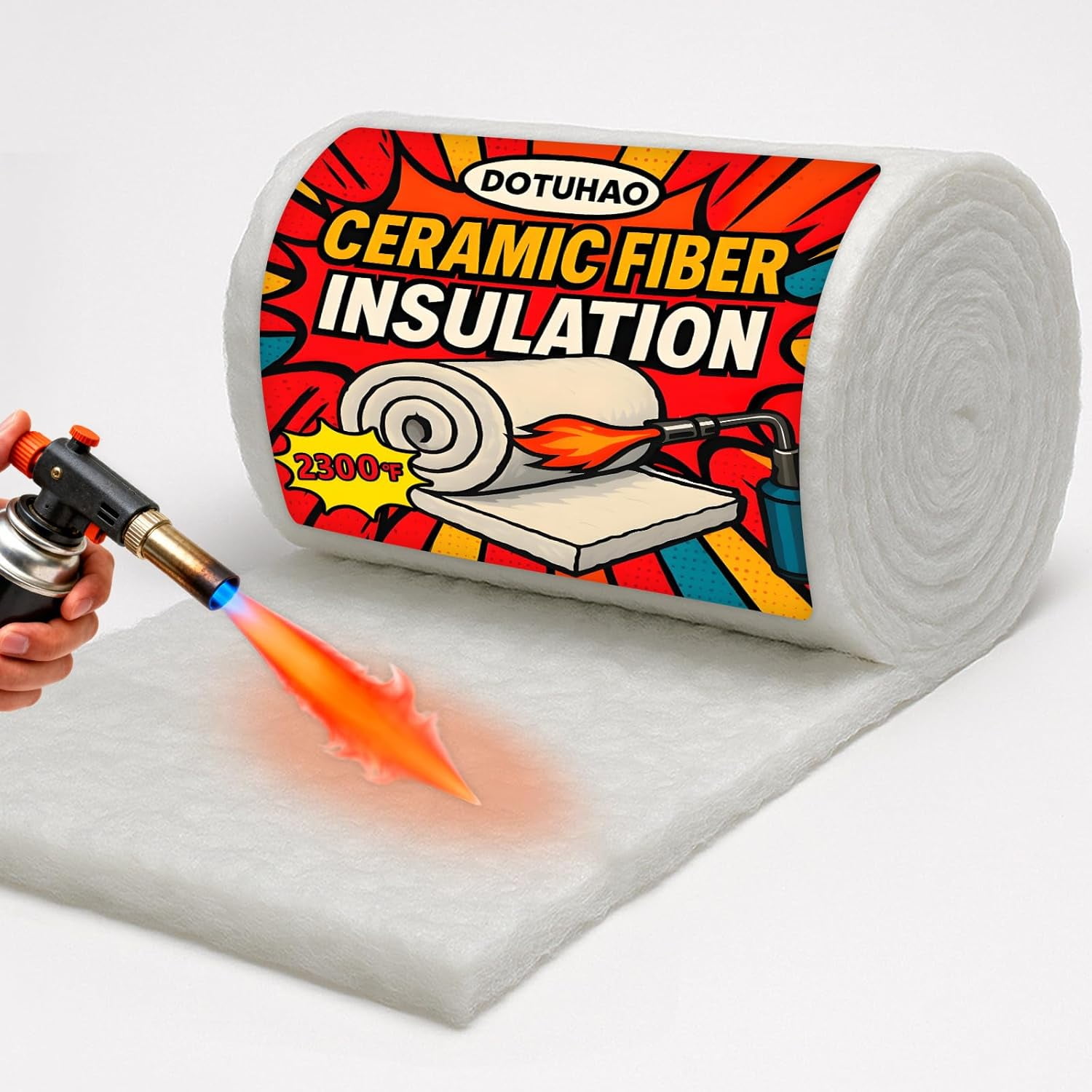Ceramic Fiber Insulation, 24" x12"x1" Thick Fireproof Insulation ...