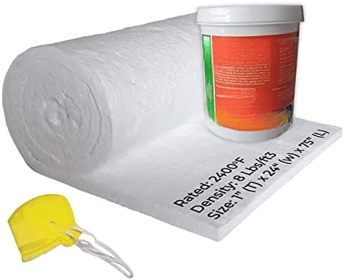 Ceramic Fiber Insulation - 8# 2400F - " x 24" x 75" and 5lbs ...