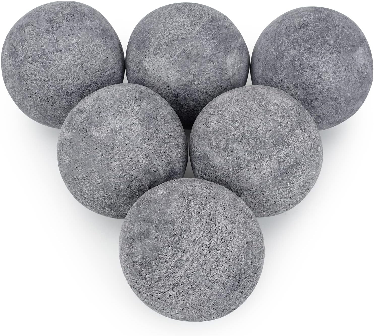 Ceramic Fire Balls - 5 Round Fire Stones for Fire Pit, Fire Bowl, and ...