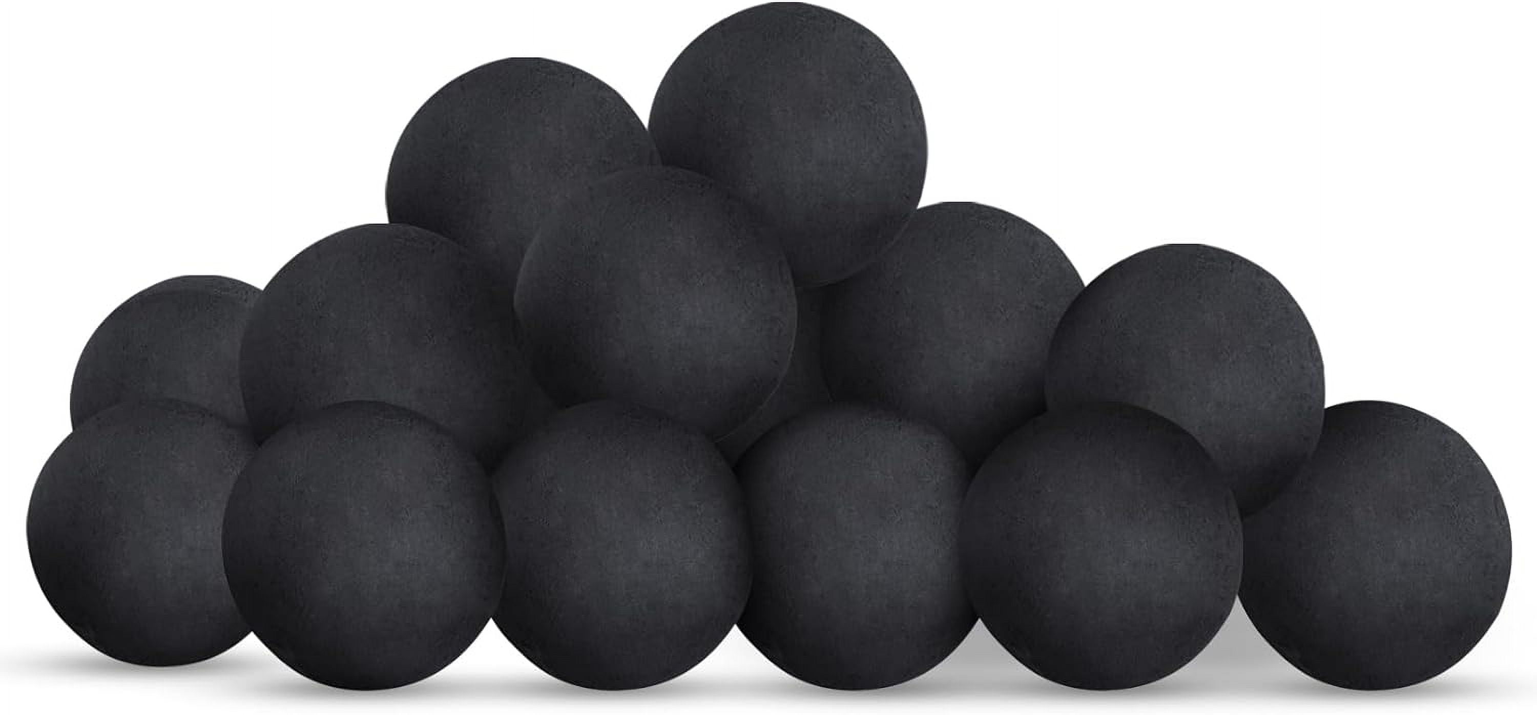 Ceramic Fire Balls for Fire Pit, Set of 15 Round Fire Stones Reusable ...