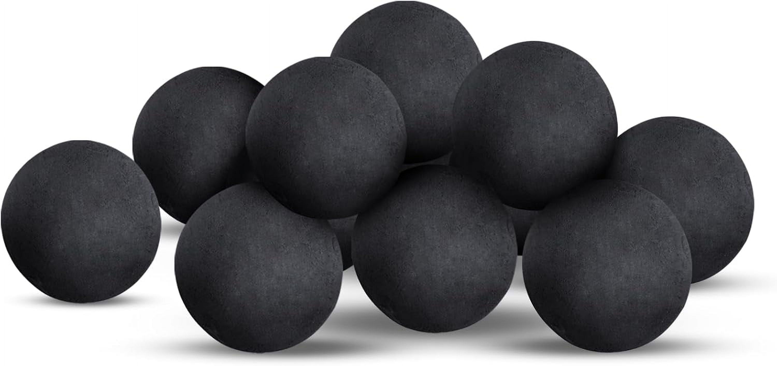 Ceramic Fire Balls for Fire Pit, Set of 12 Round Fire Stones Reusable ...