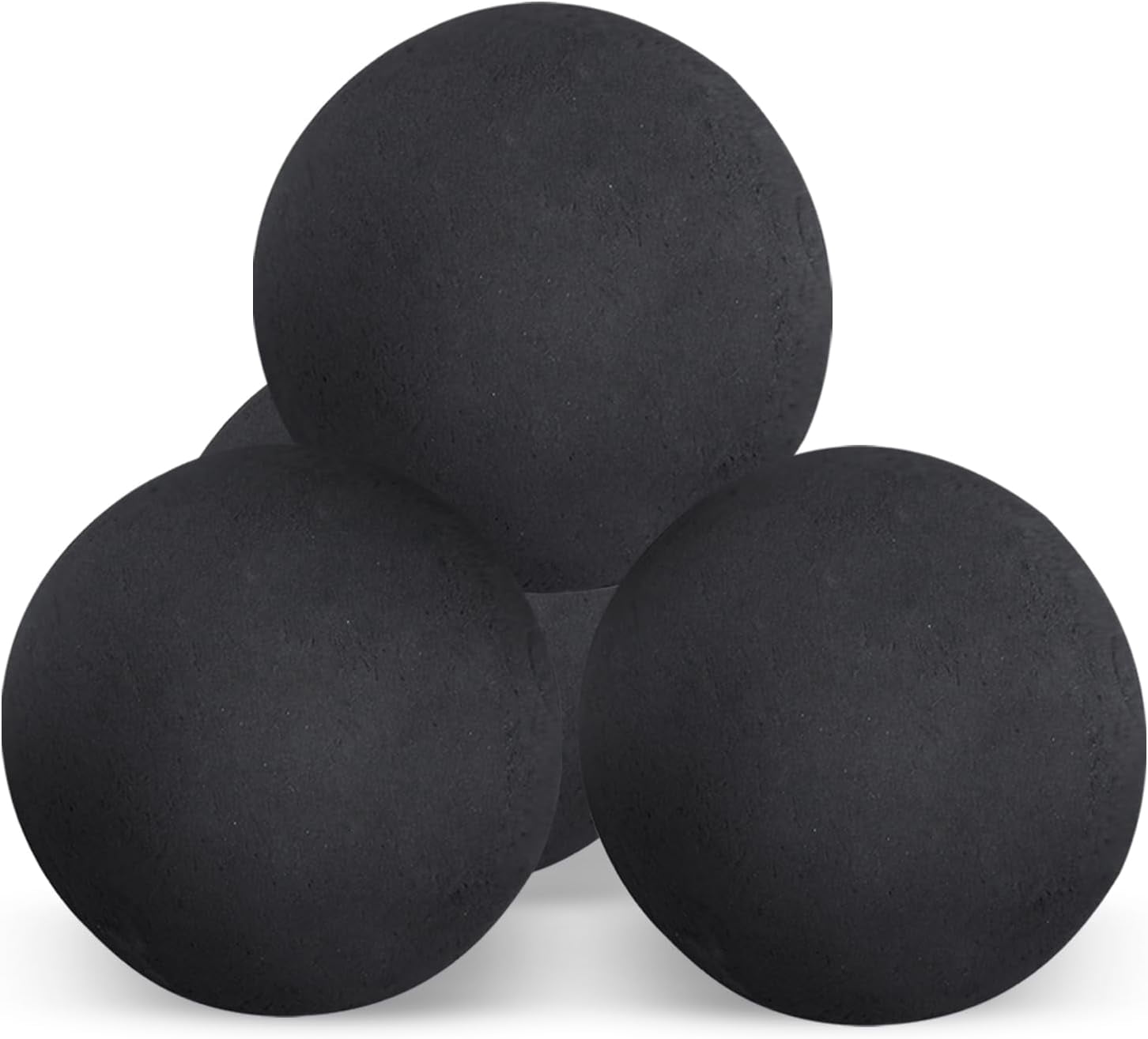 Ceramic Fire Balls for Fire Pit, Set of 4 Round Fire Stones Reusable ...