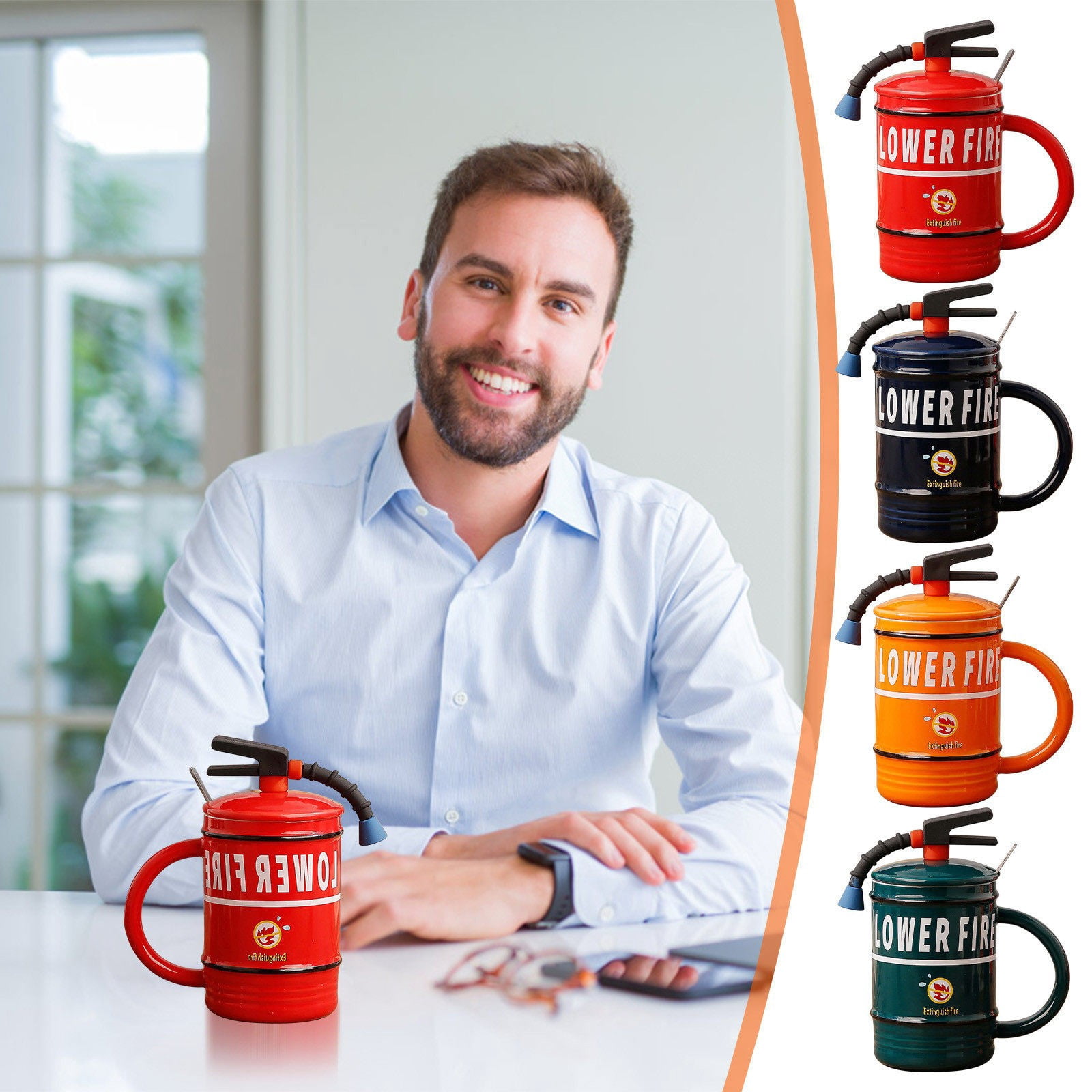 Ceramic Fire Extinguisher Cup, Heat-Resistant Safety Equipment, Durable ...
