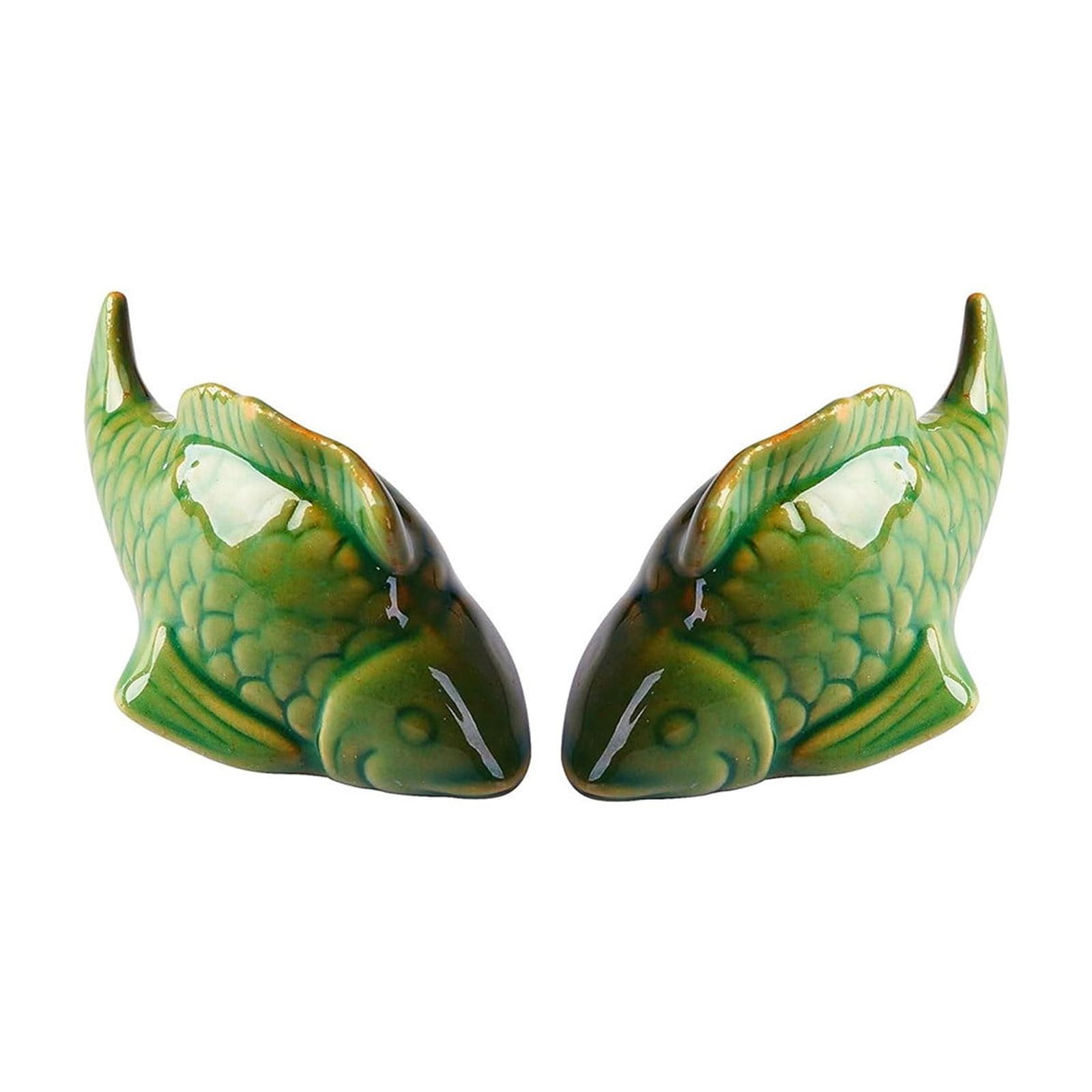 Ceramic Fish Toilet Floor Caps 2 Pcs Toilet Caps Cute Fish Bathroom ...