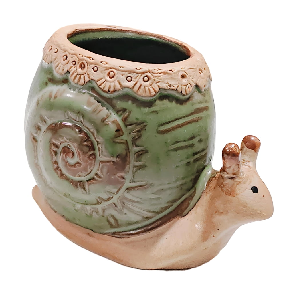 Ceramic Fleshy Plant Container Snail Shape Cartoon Ceramic Fleshy Plant ...