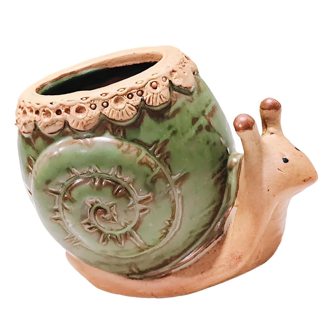 Ceramic Fleshy Plant Container Snail Shape Cartoon Ceramic Fleshy Plant ...